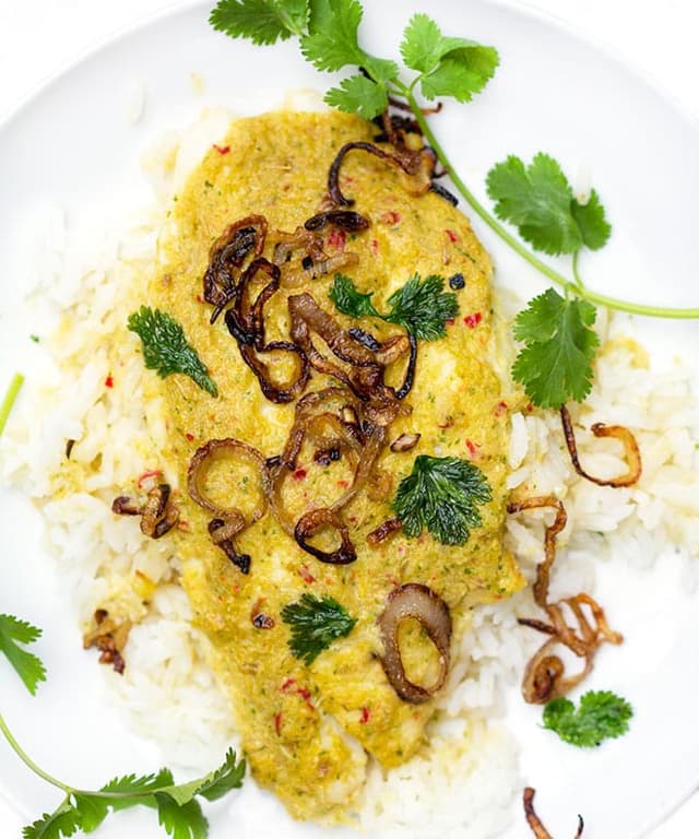 Thai Steamed Fish in Coconut Sauce | Punchfork