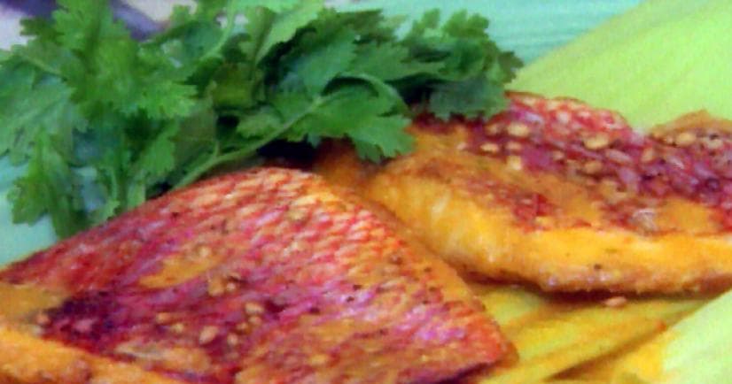 Pan-Fried Red Snapper Fillet with Corn Cream Creole Sauce | Punchfork