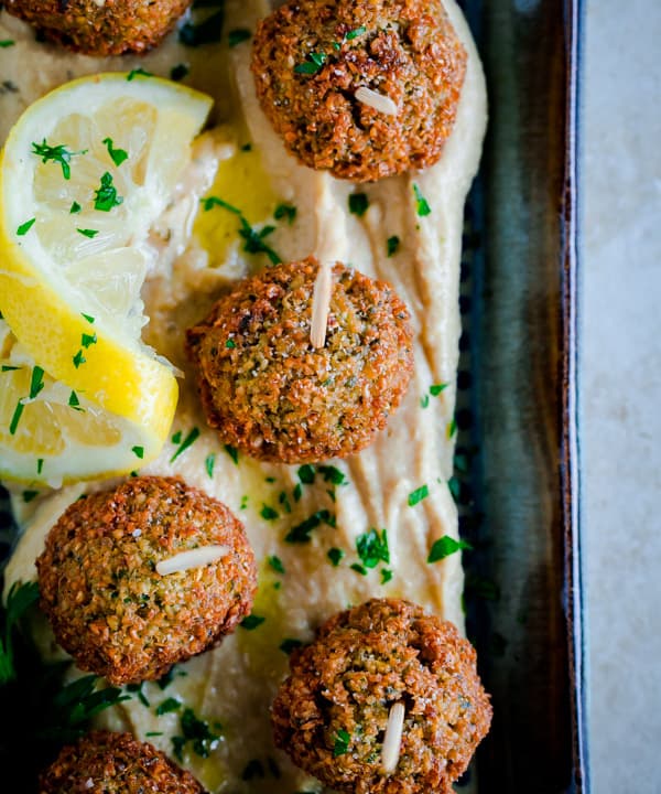 Falafel Bites with Lemon Twist Hummus | Punchfork