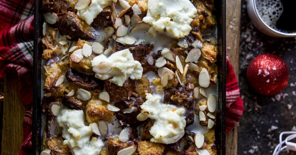 Citrus & Toasted Almond Panettone Strata | Punchfork
