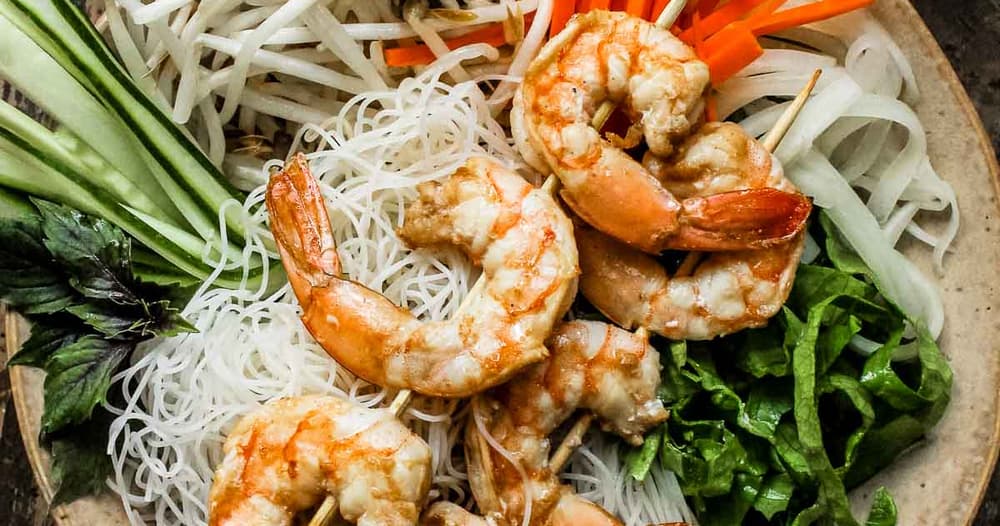 Vietnamese Grilled Shrimp Vermicelli Noodle Bowl | Punchfork