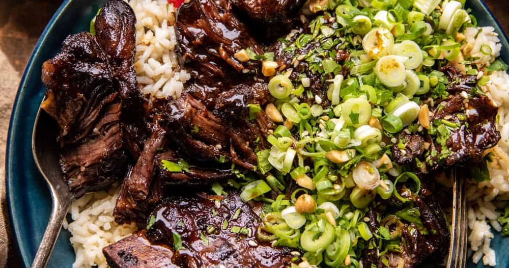Crockpot Thai Short Ribs with Coconut Rice | Punchfork
