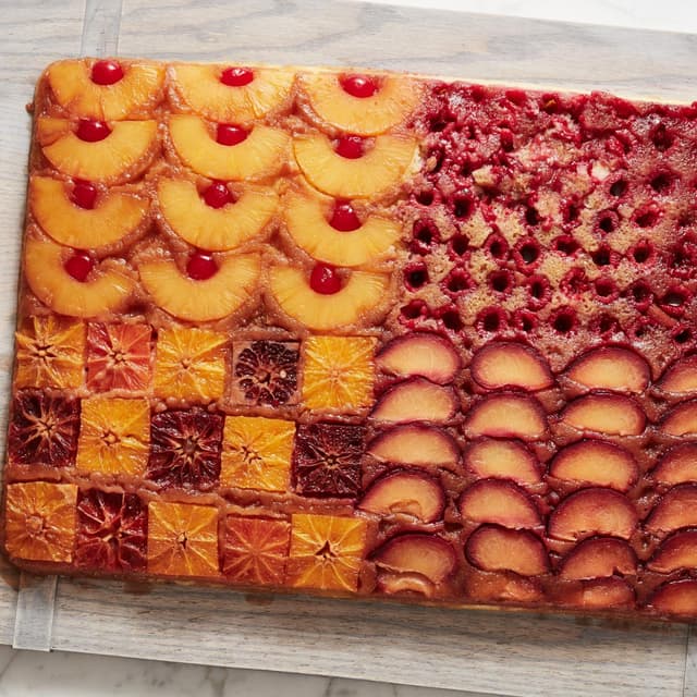 Four-Flavor Sheet Pan Upside-Down Cake | Punchfork