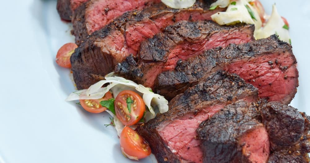 Sunny's Easy Grilled London Broil with Tomato and Fennel Salad | Punchfork
