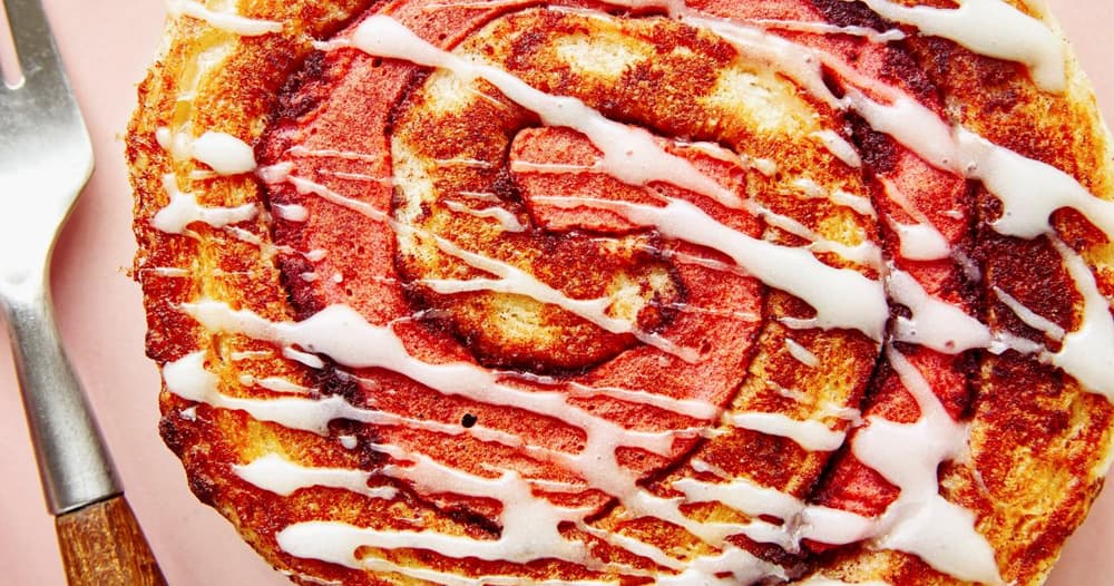 Cinnamon Roll-Wrapped Pancakes | Punchfork