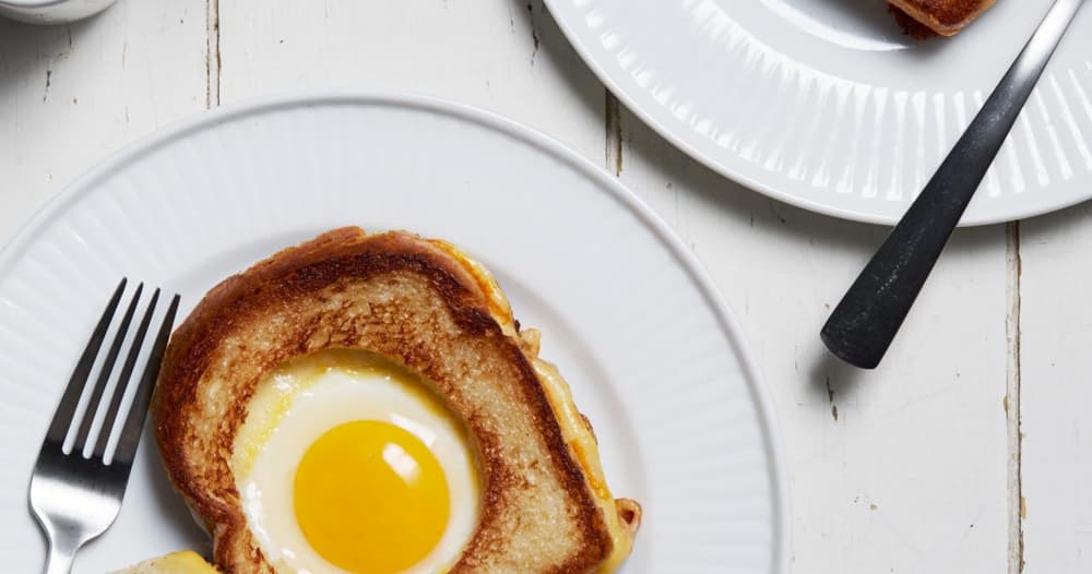 Grilled Cheese Toad-in-the-Hole Sandwiches | Punchfork