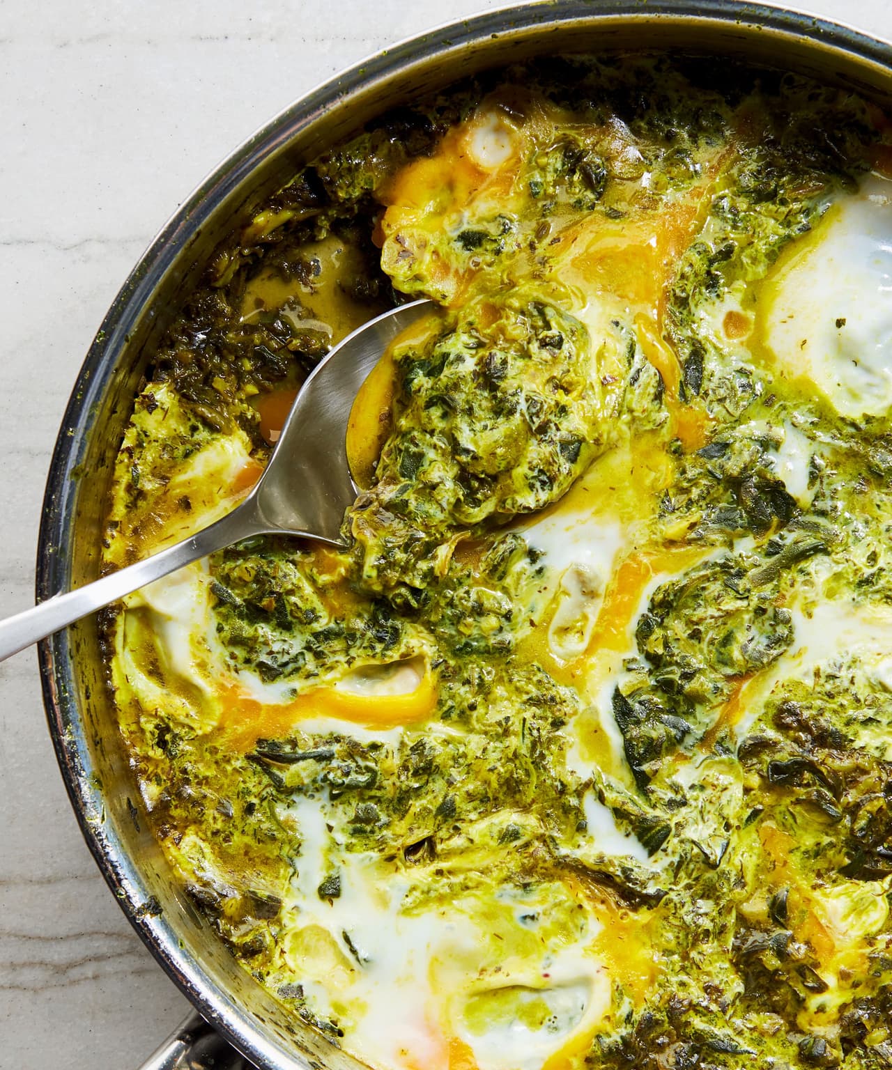 Torshi Tareh (Persian Sour Herb Stew with Marbled Eggs) | Punchfork