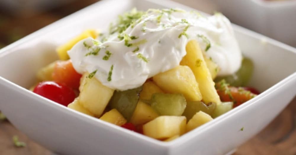 Mexican Fruit Cocktail with Sweet Lime Yogurt | Punchfork