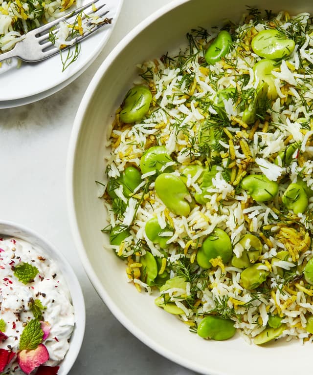 Persian Rice with Fava Beans and Dill (Baqala Polow) | Punchfork