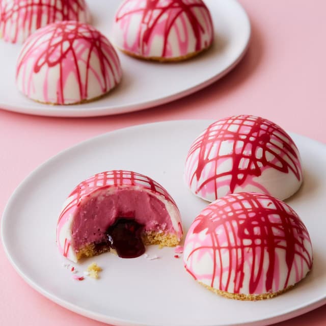 Raspberry-Lemon White Chocolate Domes | Punchfork