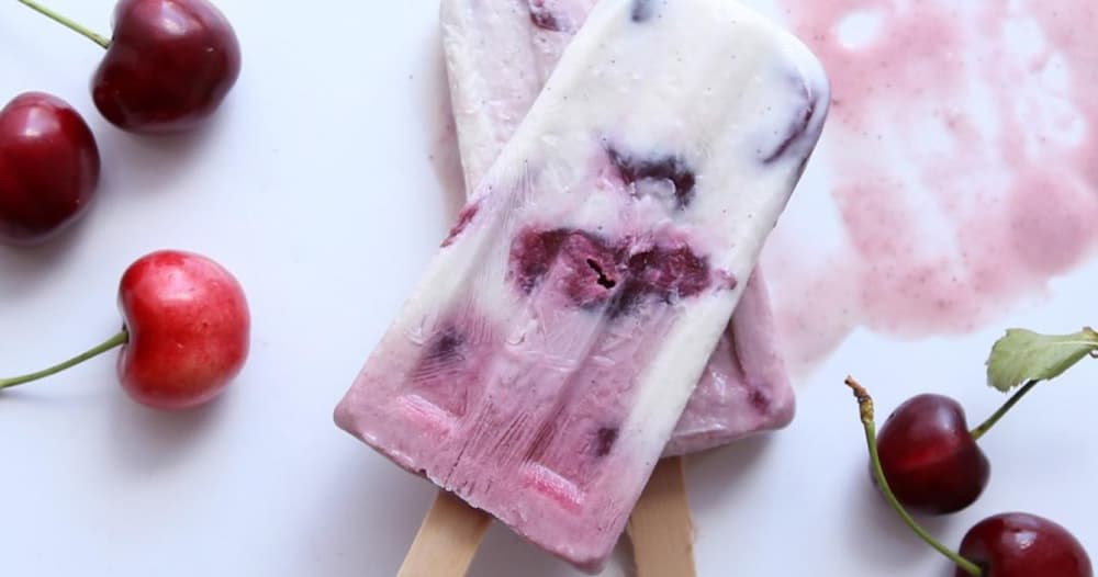 Coconut, Cherry and Vanilla Bean Ice Pops | Punchfork