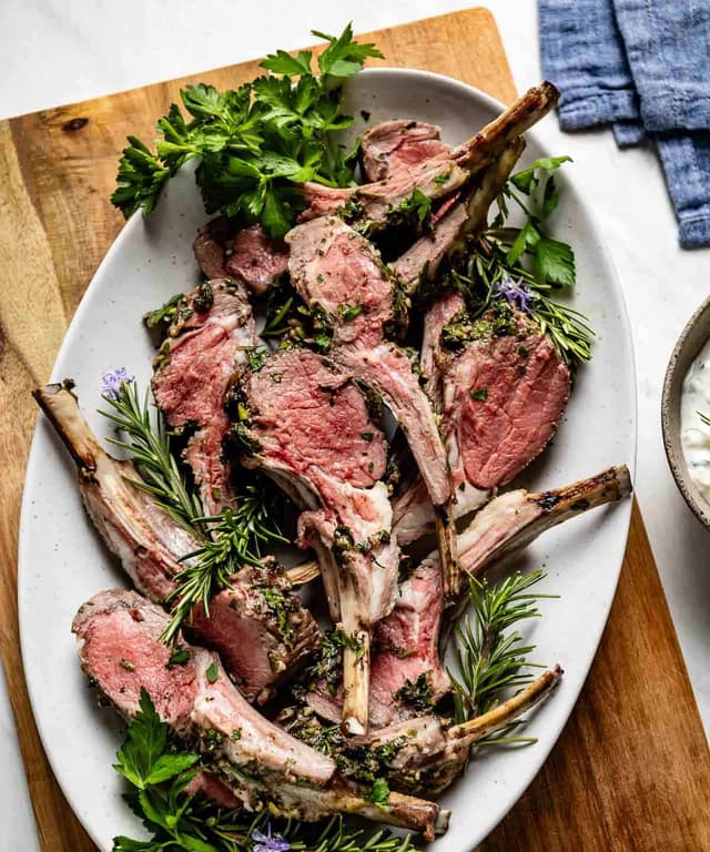 Roast Rack of Lamb with Garlic and Rosemary | Punchfork