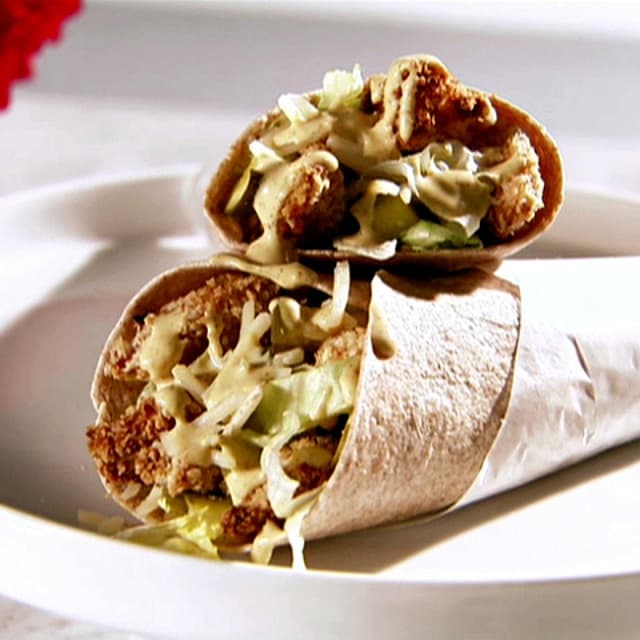 Chicken Strip Wrap with Sweet Mustard | Punchfork