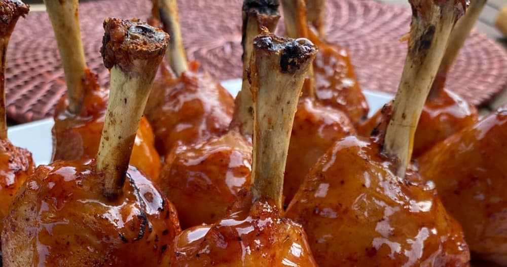 Honey Bourbon Chicken Pops | Punchfork