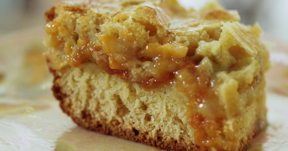 Butterscotch Apple Gooey Butter Cake | Punchfork