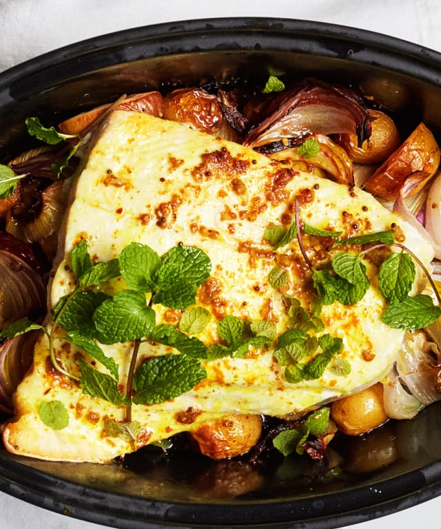 Roast Fish with Curry Butter | Punchfork