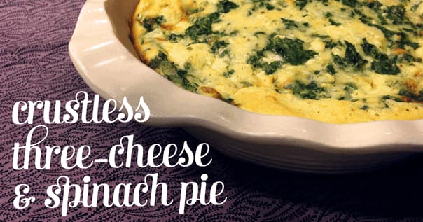 Crustless Three Cheese and Spinach Pie | Punchfork