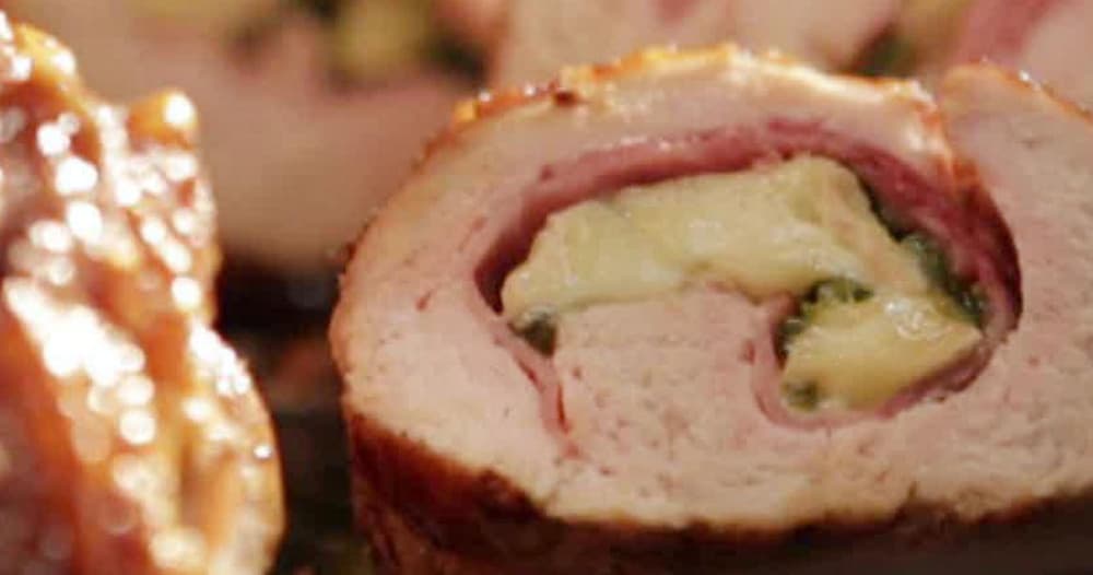Turkey Cordon Bleu Stuffed with Ham, Roasted Green Chiles and Brie ...