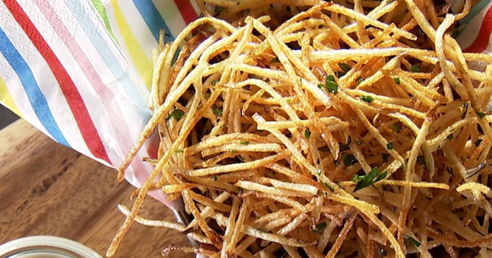 Shoestring Fries with Truffle Aioli | Punchfork