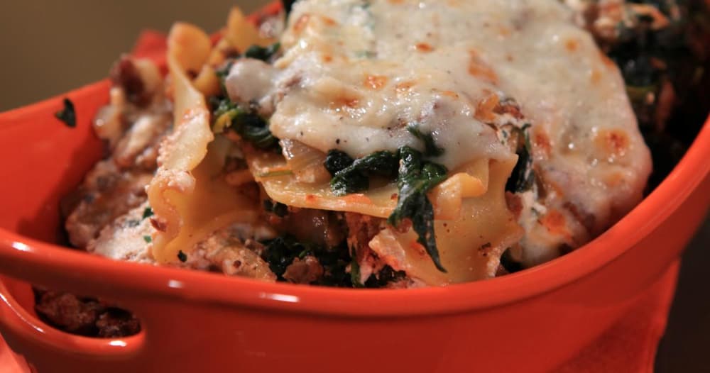 Lazy Lasagna with Lamb Ragu, Spinach and Ricotta | Punchfork