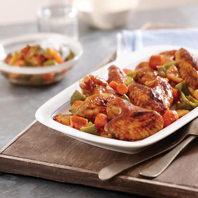 Glazed Chicken Wing Dinner | Punchfork