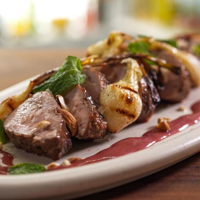 Pork Tenderloin with Spicy Rhubarb Glaze and Grilled Spring Onions ...