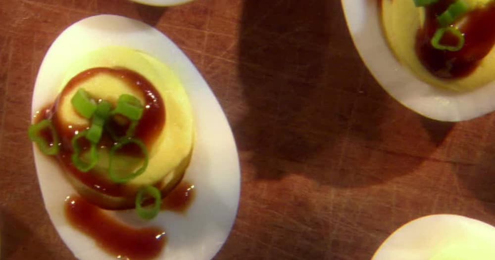 BBQ Ranch Deviled Eggs | Punchfork