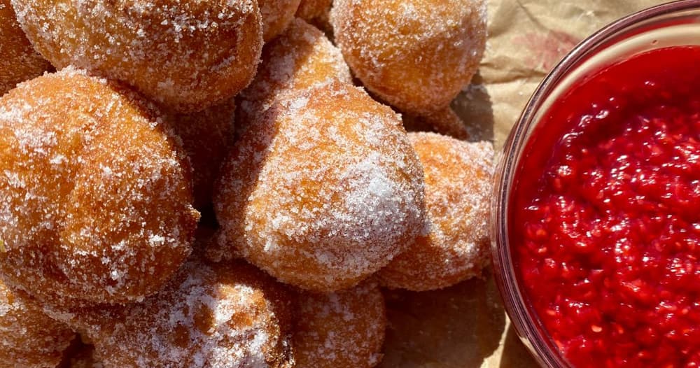 Ricotta Fritters with Raspberry Jam | Punchfork