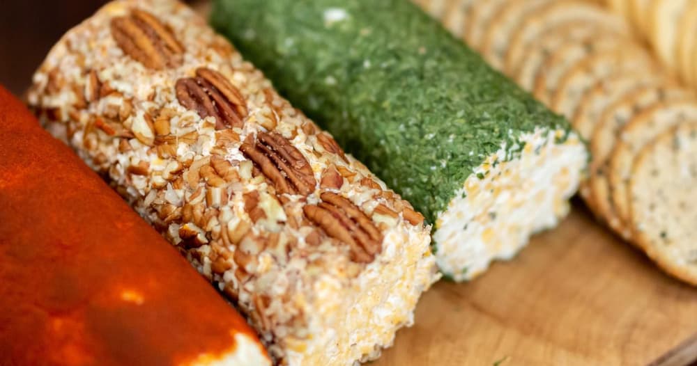 A Trio of Cheese Logs | Punchfork