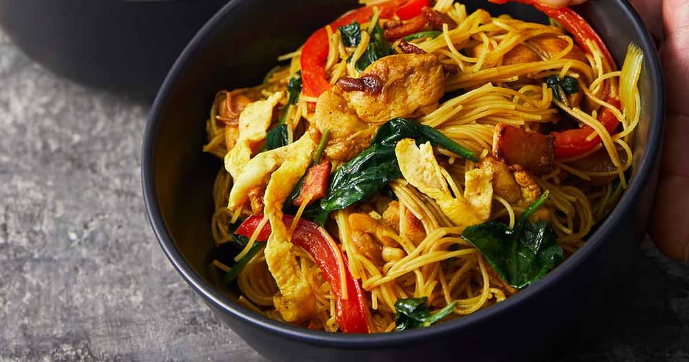 Easy Singapore Chicken Vermicelli Noodles | Punchfork