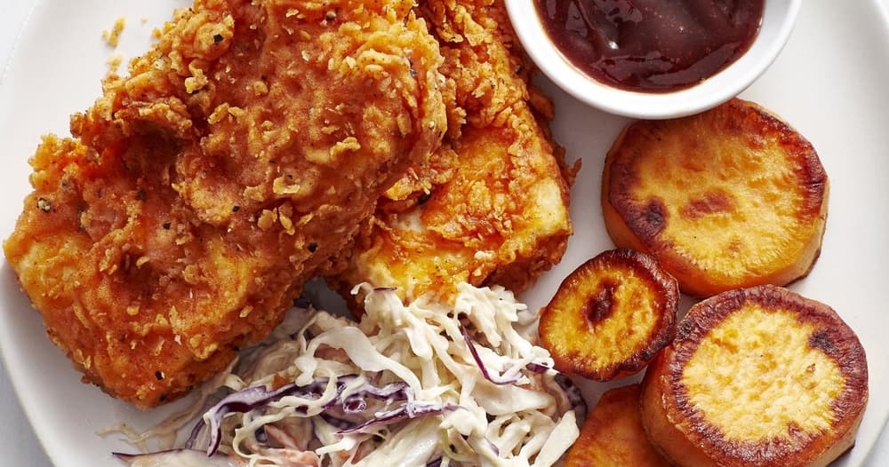 Southern Fried Tofu with Sweet Potatoes | Punchfork