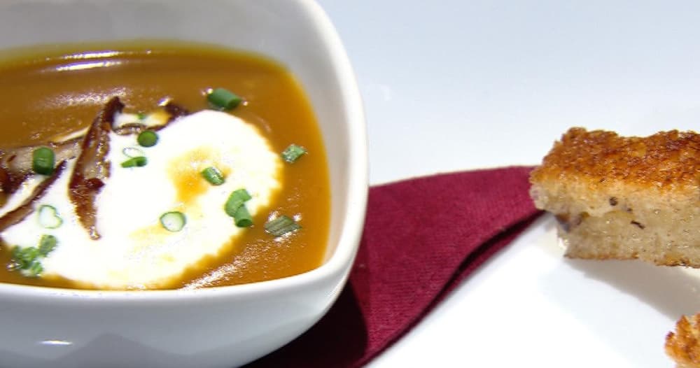 Robiola and Mushroom Grilled Cheese "Soldiers" with Butternut Squash ...