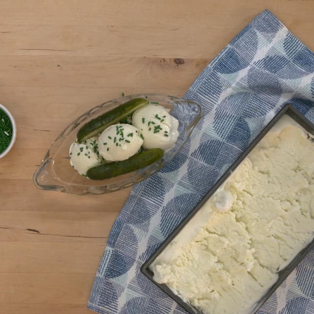 No-Churn Pickle Ice Cream | Punchfork