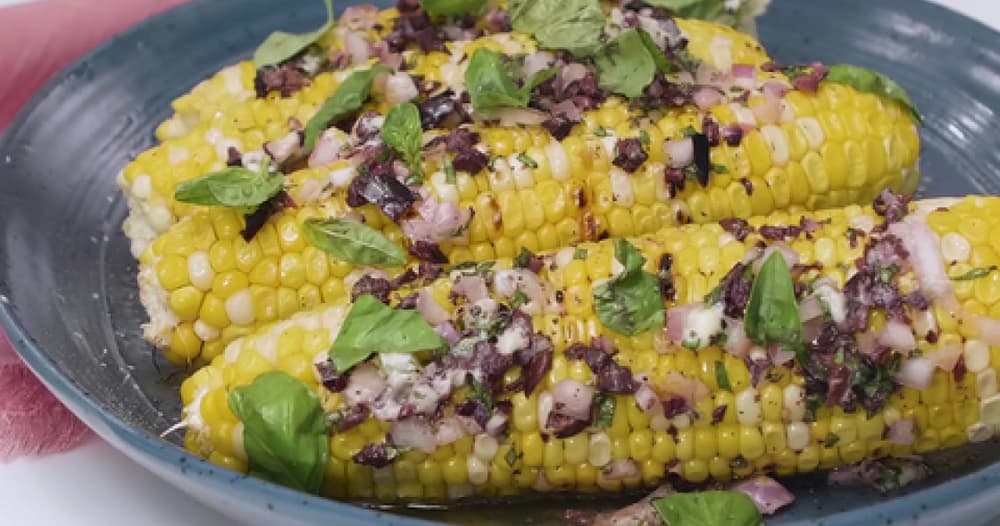 Grilled Corn with Olive Butter | Punchfork
