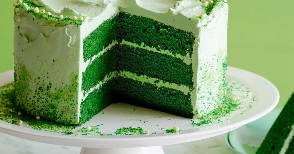St. Patrick's Day Green Velvet Layer Cake | Punchfork