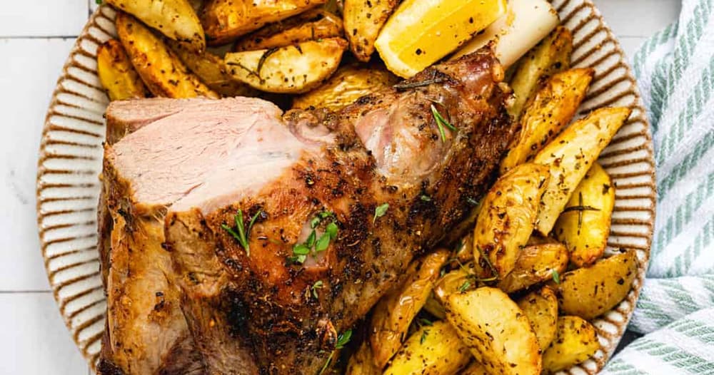 Air Fryer Roast Lamb and Potatoes | Punchfork