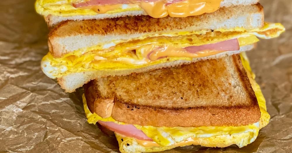 One-Pan Ham, Egg and Cheese Breakfast Sandwich | Punchfork