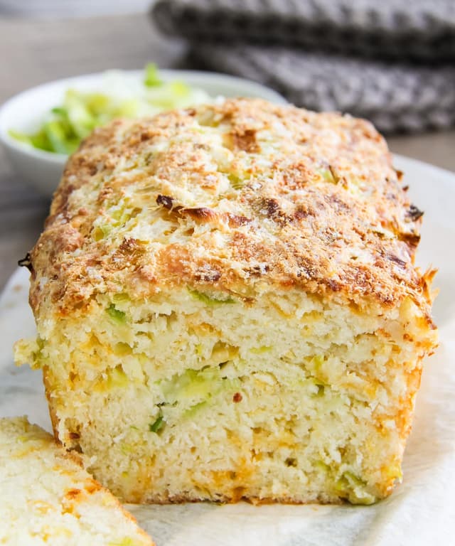 Cheesy Garlic and Leek Quick Bread | Punchfork