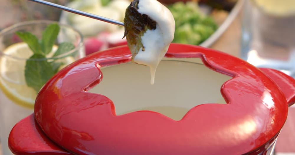 Four Cheese Fondue with Assorted Dippers | Punchfork