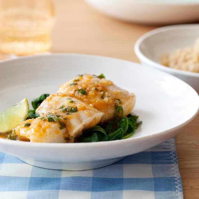 Thai-Style Halibut with Coconut-Curry Broth | Punchfork