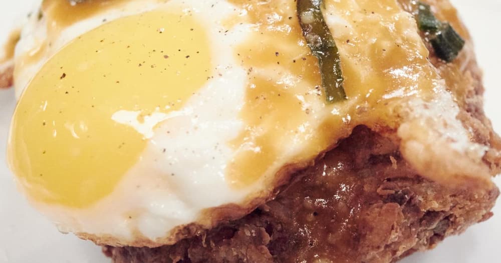 Loco Moco Fried Rice Patties | Punchfork