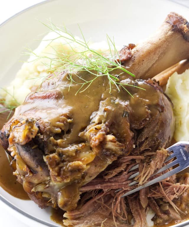 Braised Pork Shanks with Gravy | Punchfork