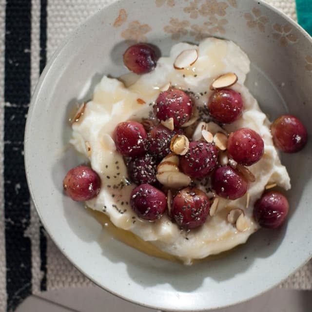Blistered Grapes with Honey and Ricotta | Punchfork