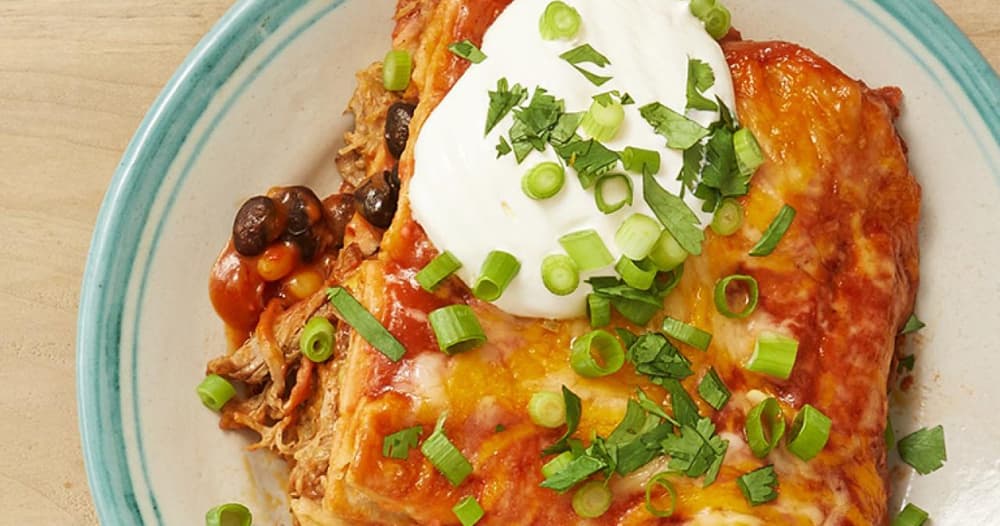 Pulled Pork Enchilada Casserole Punchfork