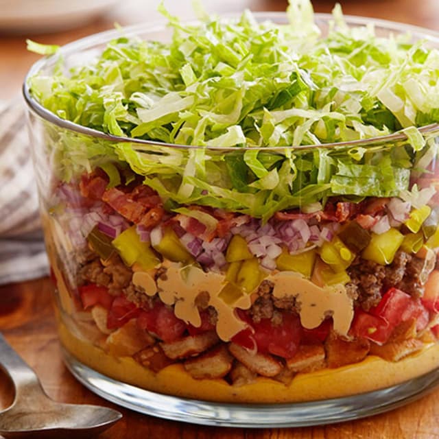 Nine-Layer Cheeseburger Dip | Punchfork