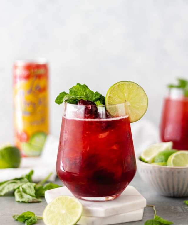 Sparkling Cherry Lime Mocktail | Punchfork