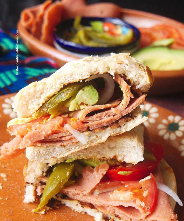The Best Torta De Jamon - Mexican Ham Sandwich (Vegan) | Punchfork