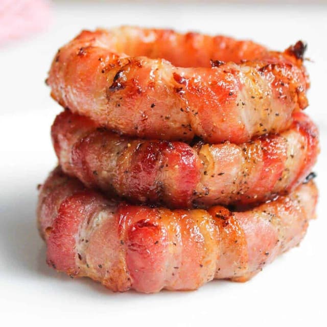 Bacon-Wrapped Onion Rings | Punchfork