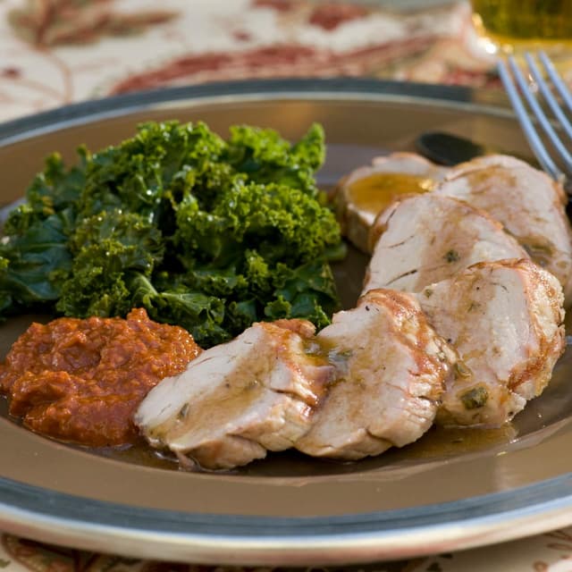 Grilled Pork Tenderloin with Hazelnut Romesco and Fresh Oregano ...