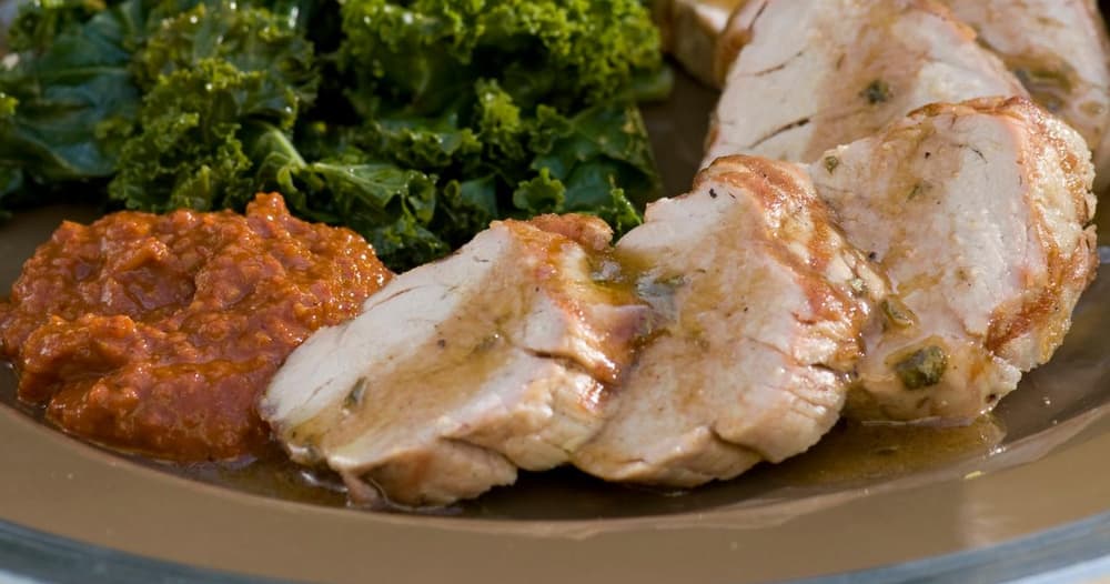 Grilled Pork Tenderloin with Hazelnut Romesco and Fresh Oregano ...